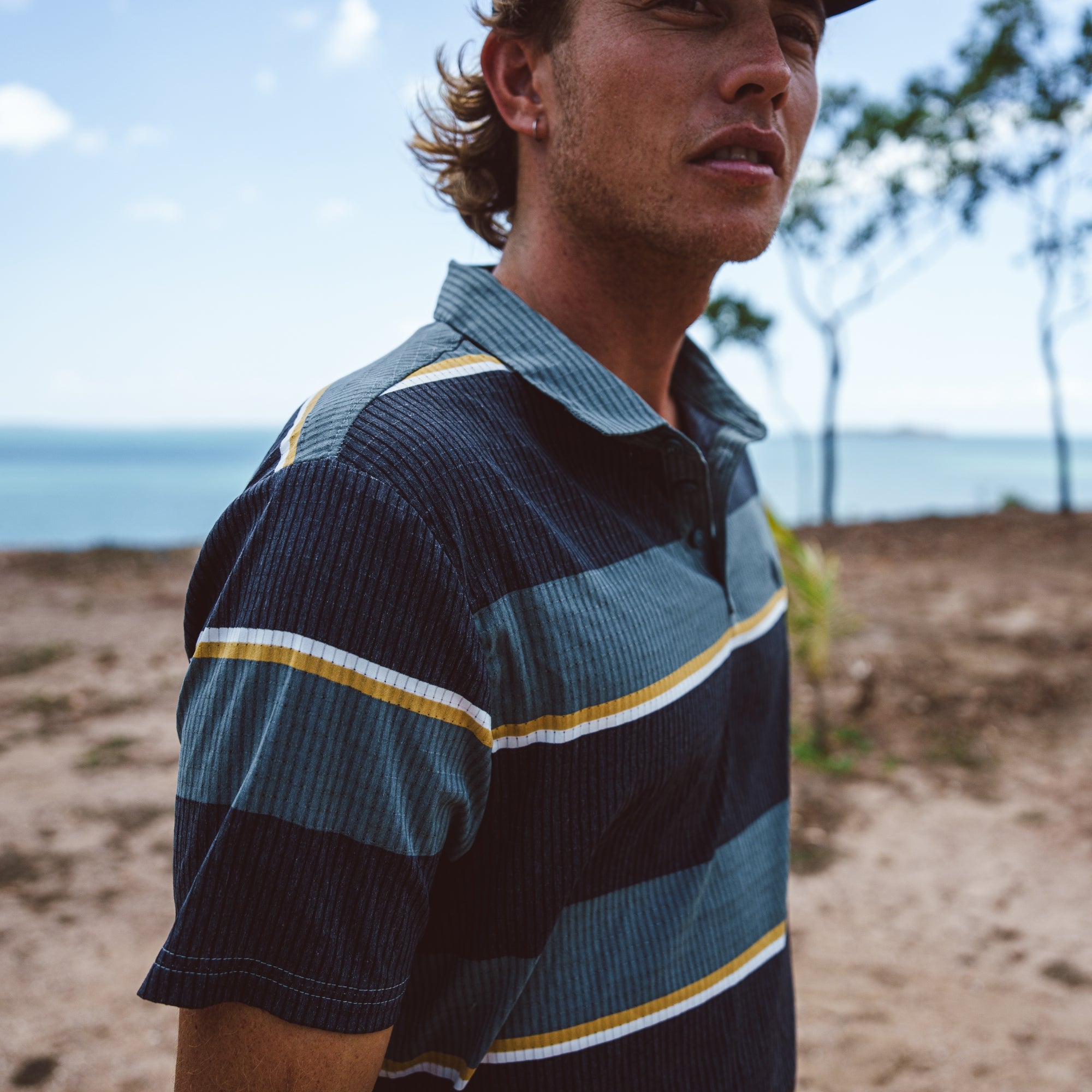 Bless Up Breathable Stretch Polo Shirt in Black – Roark