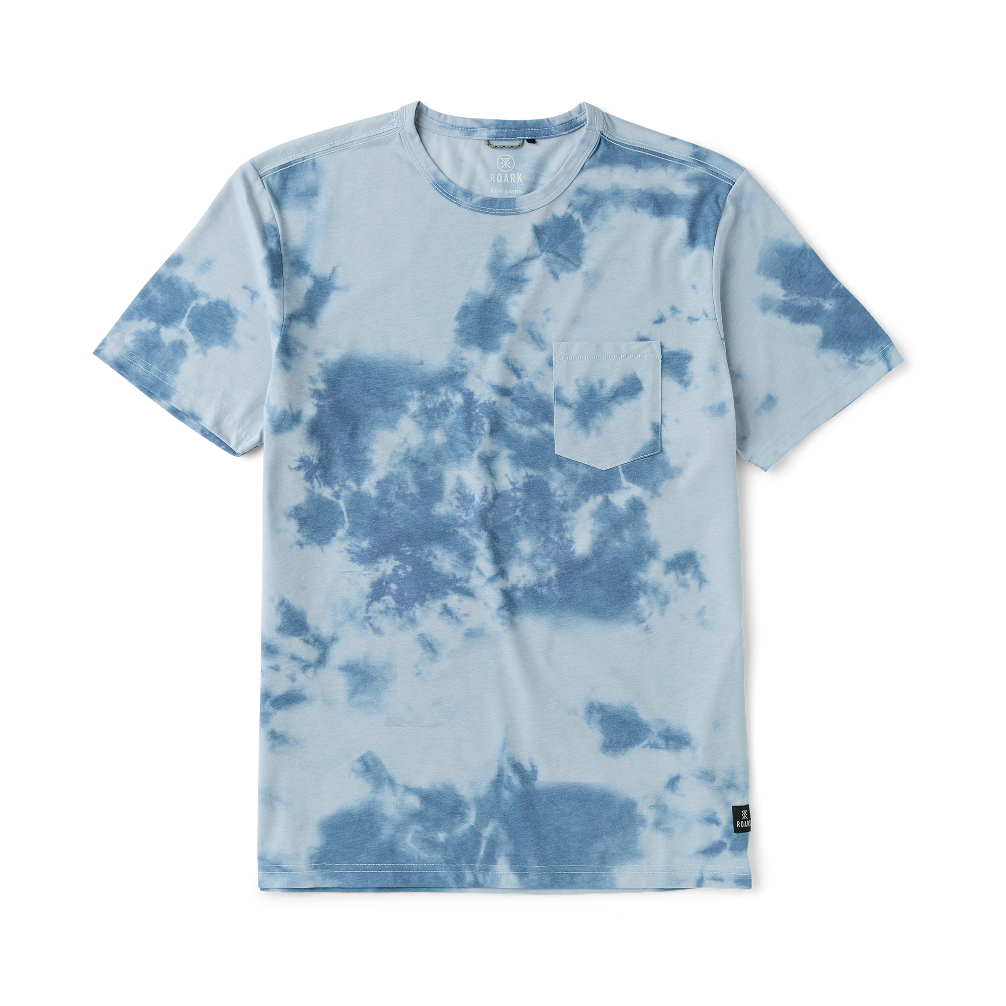 Mathis Active Tie Dye Pkt Short Sleeve Tee in Neptune – Roark